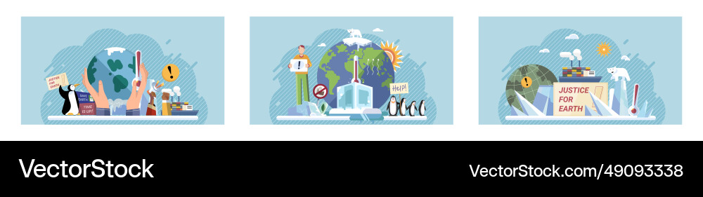 Climate change save the planet embracing Vector Image