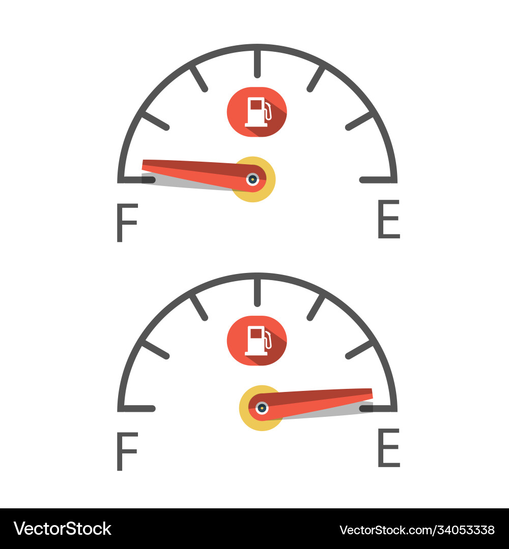 Fuel icons set isolated on white background Vector Image