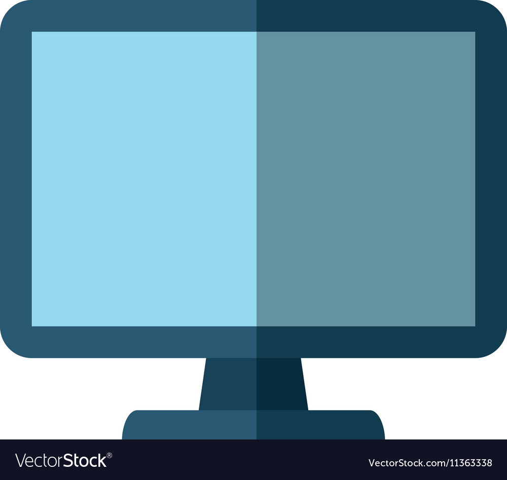 Monitor computer isolated icon Royalty Free Vector Image