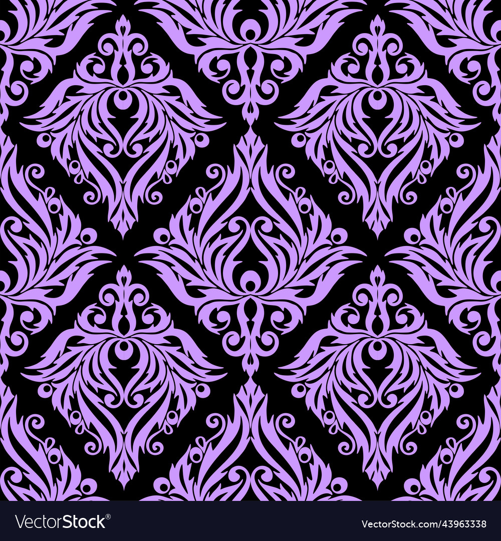 Seamless graphic pattern floral purple ornament Vector Image