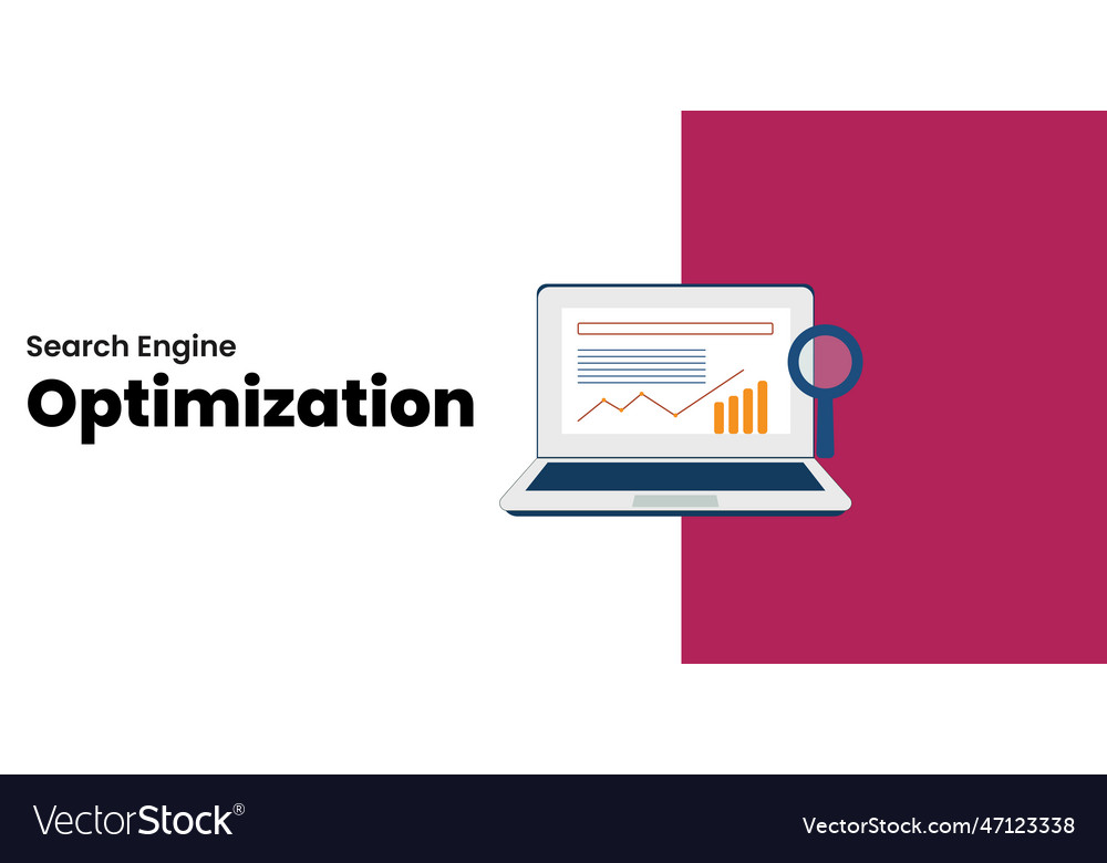 Search engine optimization banner Royalty Free Vector Image