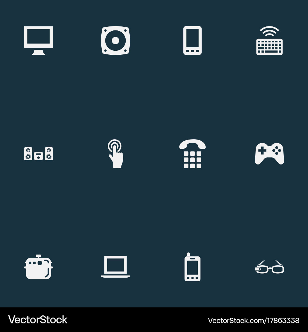 Set of simple smart icons Royalty Free Vector Image