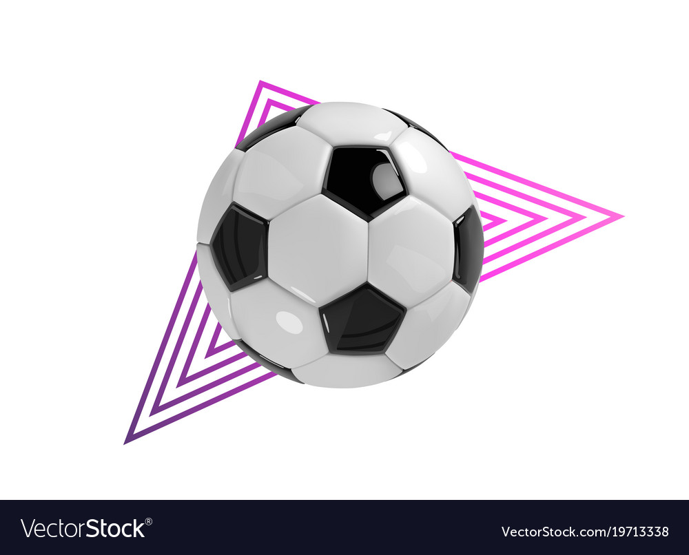 Soccer ball - geometric modern realistic Vector Image