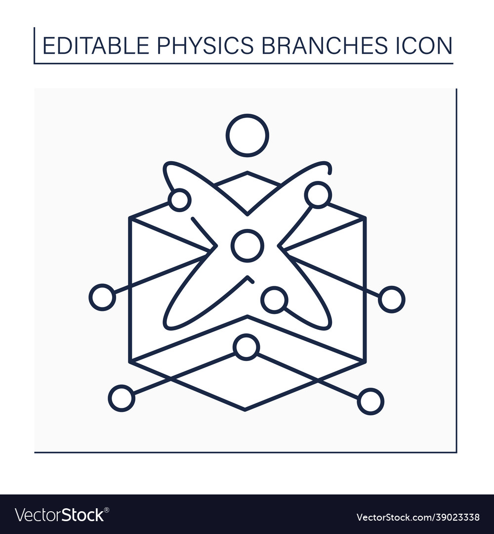 Solid-state physics line icon Royalty Free Vector Image