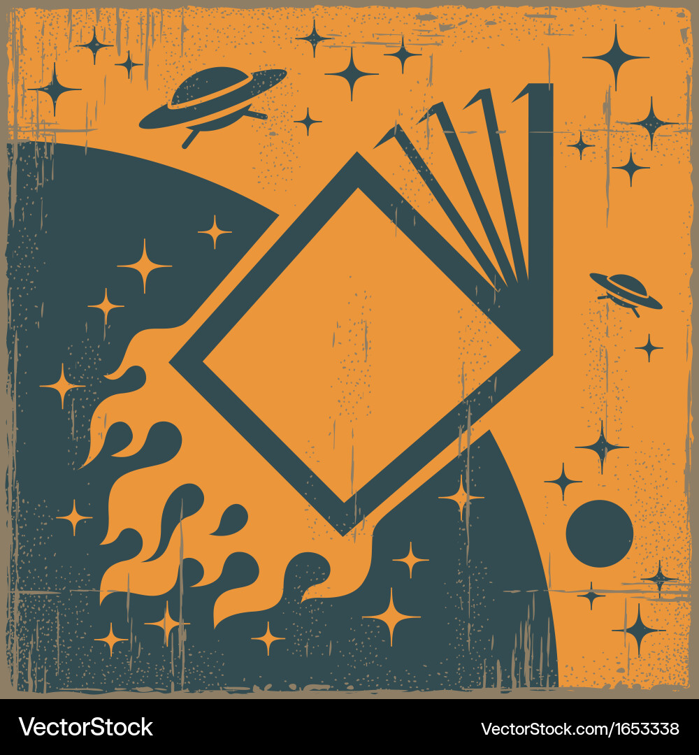 Space Book Royalty Free Vector Image Vectorstock