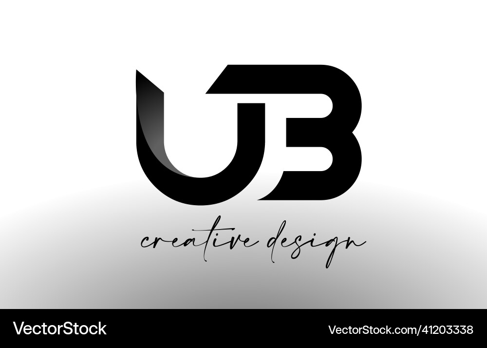 Ub letter logo design with elegant minimalist Vector Image