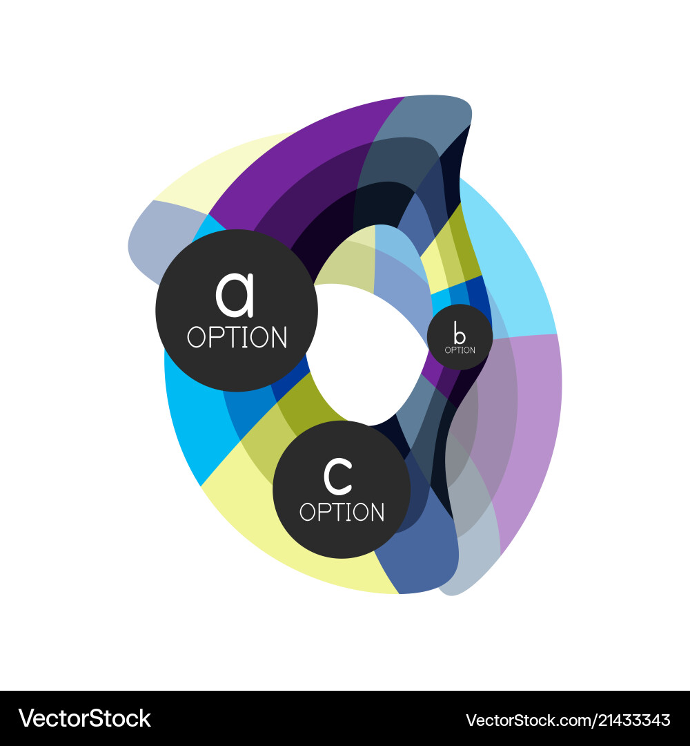 Abstract colorful geometric option infographics Vector Image