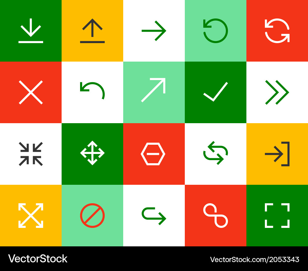 Arrows and signs Flat Royalty Free Vector Image