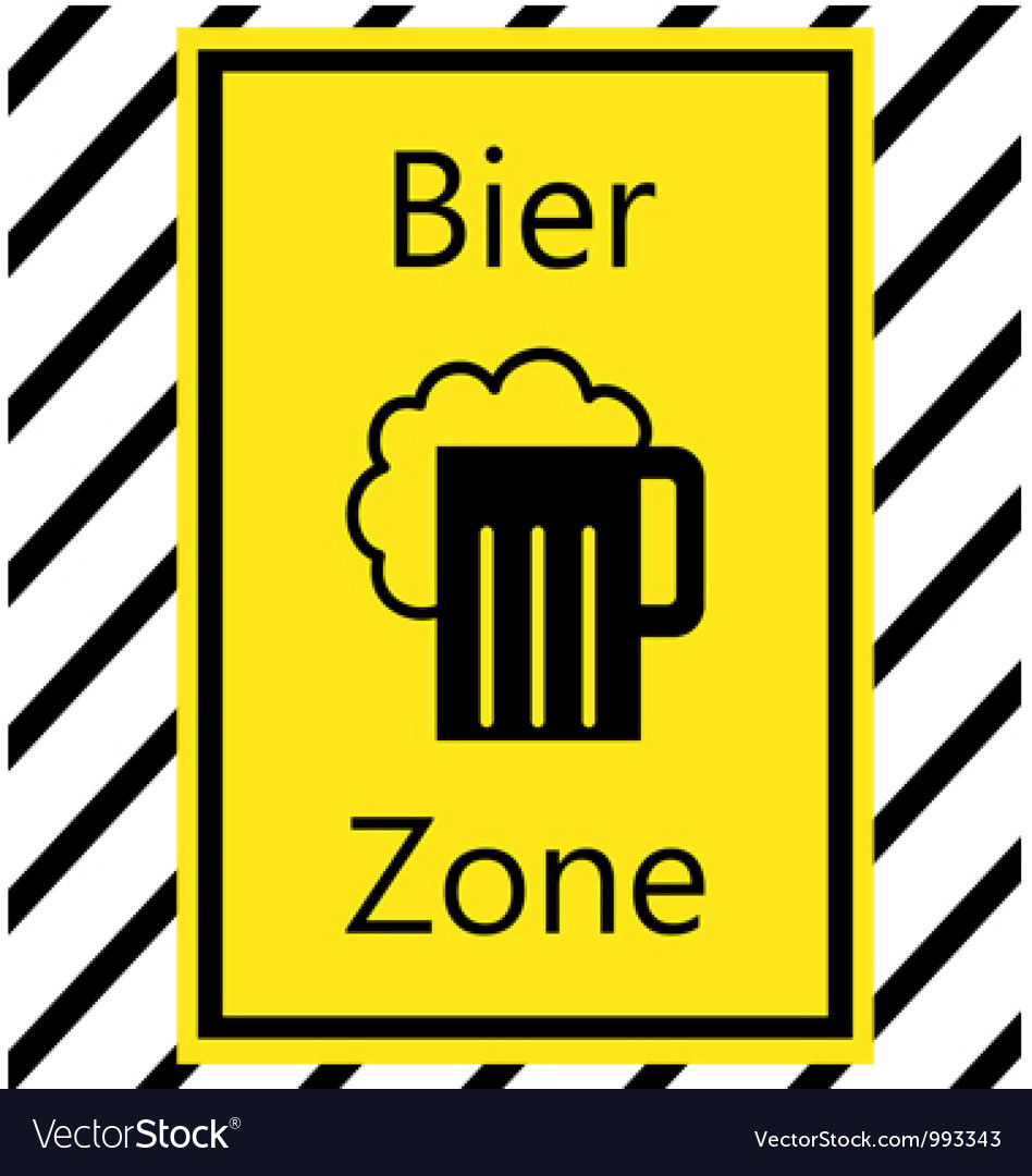 Bier zone Royalty Free Vector Image - VectorStock