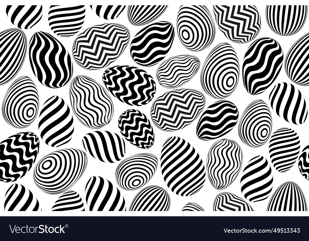 Easter eggs seamless pattern Royalty Free Vector Image