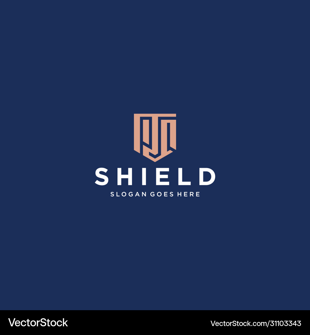 Pq Schild Logo Lizenzfreies Vektorbild - VectorStock