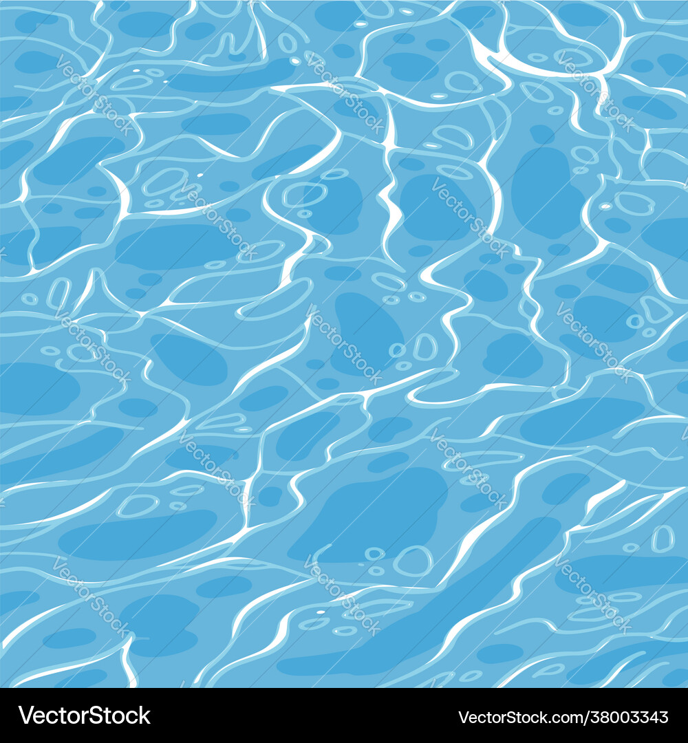 Reflection sun in blue water - 4 colors Royalty Free Vector