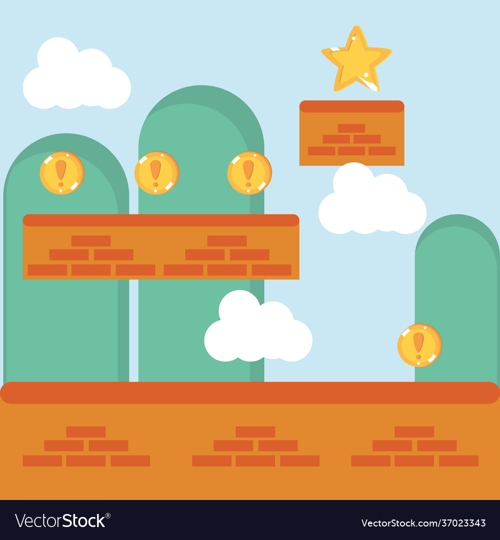 Video game screen Royalty Free Vector Image - VectorStock