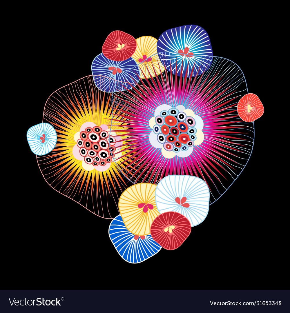 Abstract background with different elements Vector Image