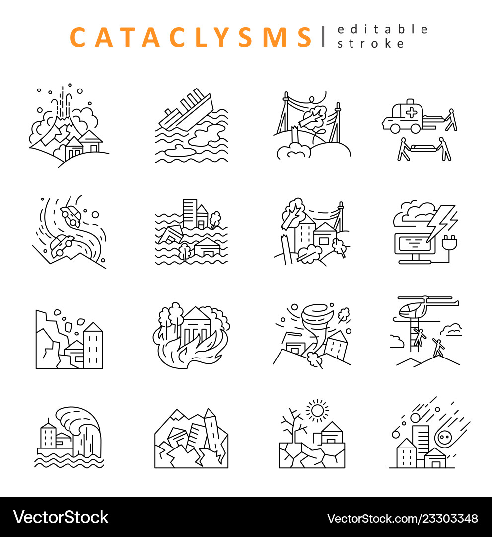 Cataclysms and natural disasters icon and Vector Image