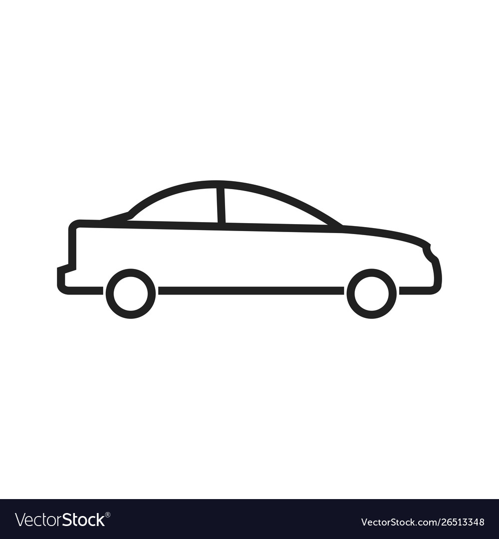 Commercial business car line black icon Royalty Free Vector