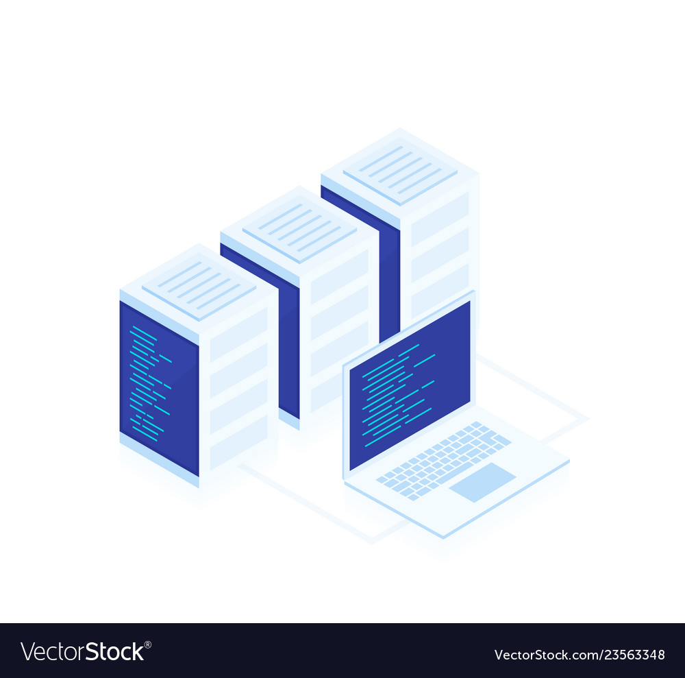 Concept of web hosting Royalty Free Vector Image
