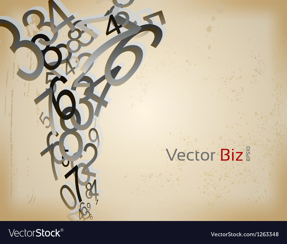 Decorative numbers background Royalty Free Vector Image