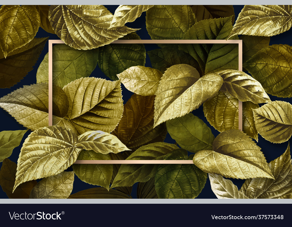 Forest leaf frame Royalty Free Vector Image - VectorStock