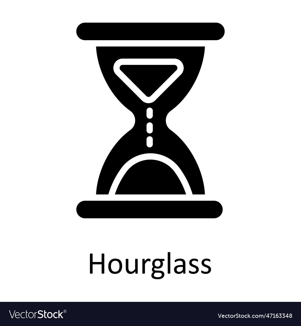 Hourglass solid icon design Royalty Free Vector Image