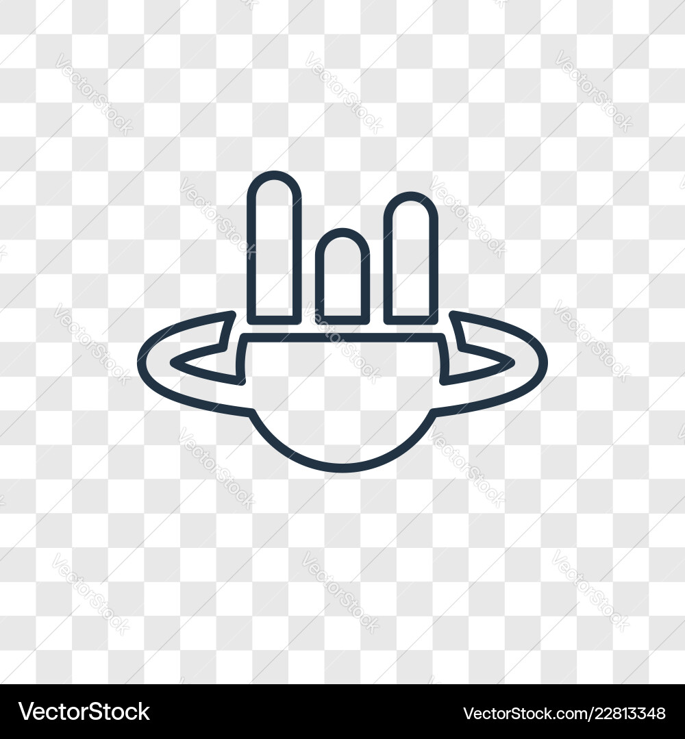 Profits concept linear icon isolated Royalty Free Vector