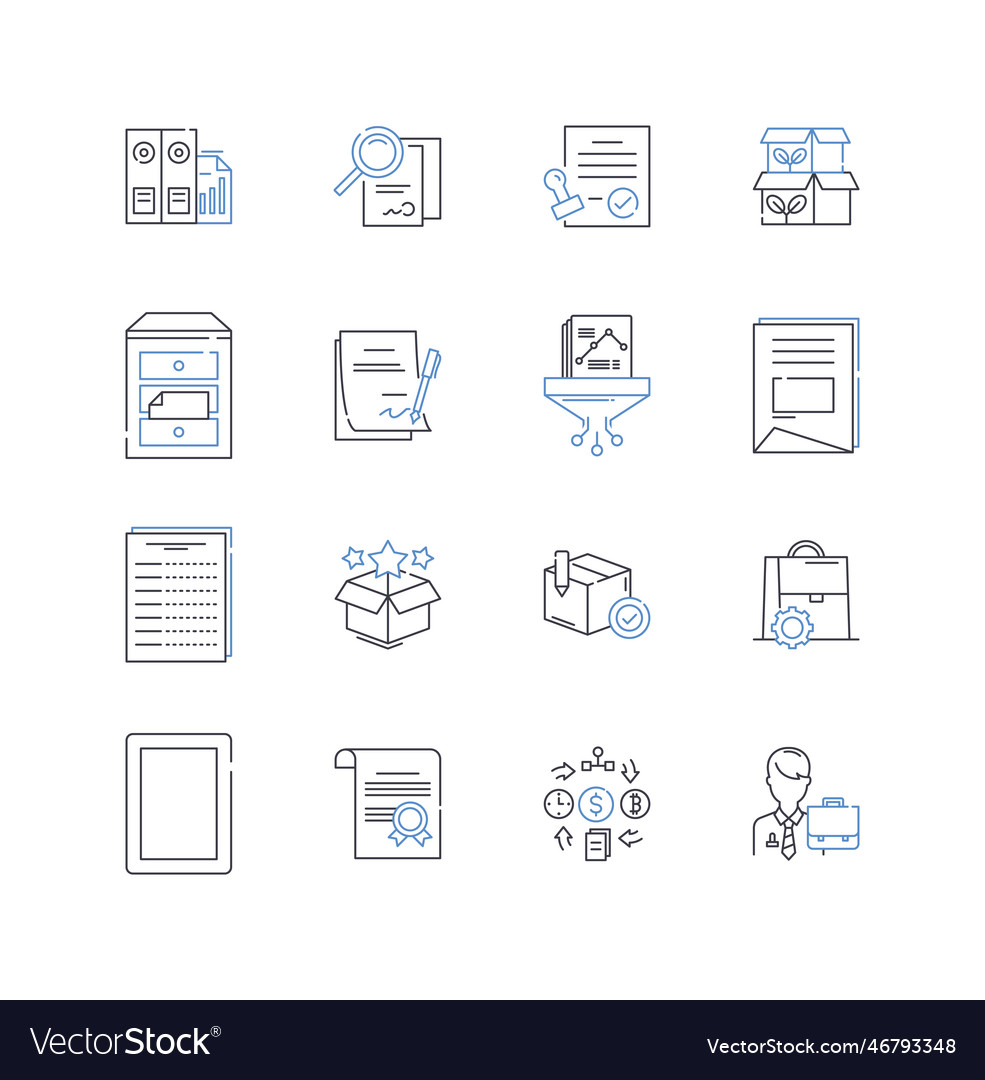 User-centered design line icons collection Vector Image