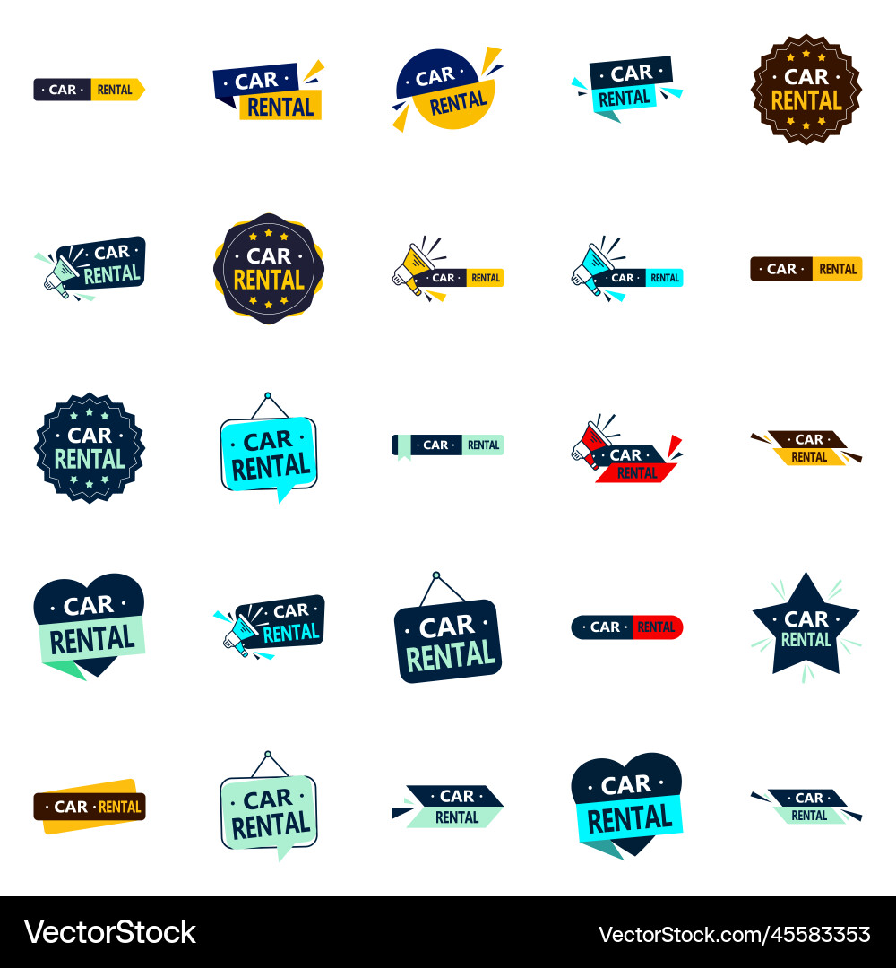 25 unique designs for a fresh and original Vector Image