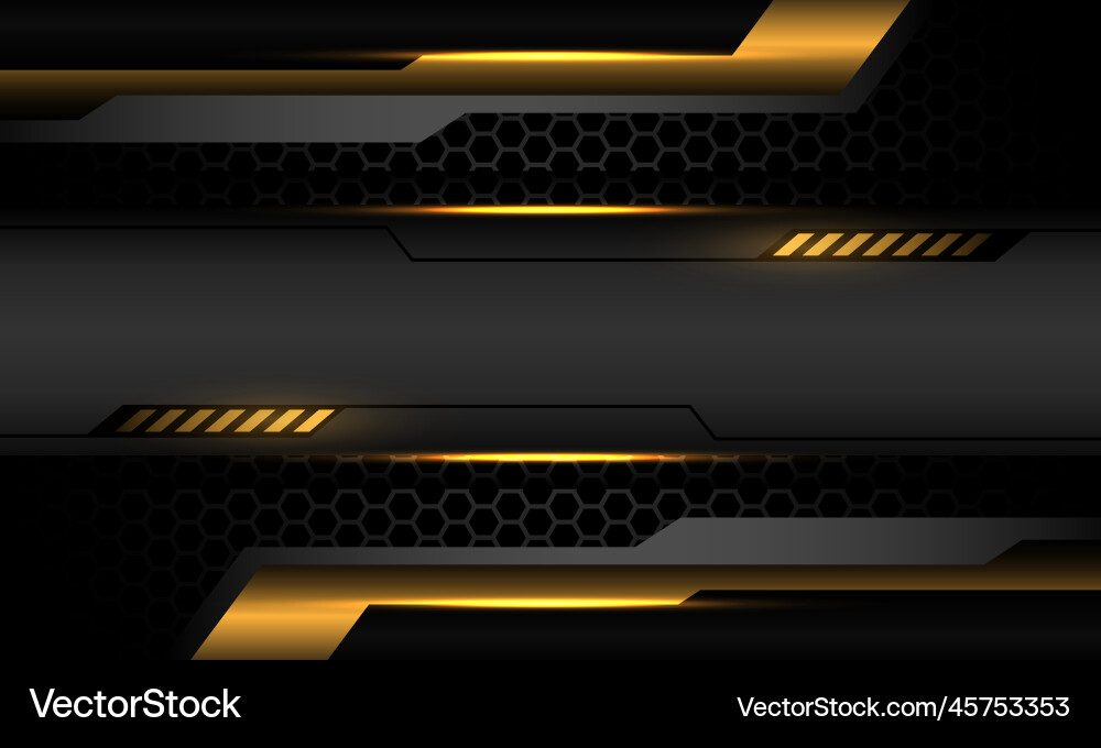 Abstractred silver black banner gold cyber Vector Image