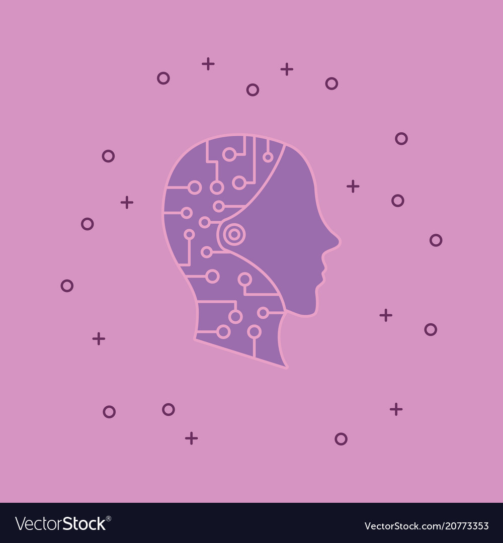 Artificial intelligence design Royalty Free Vector Image