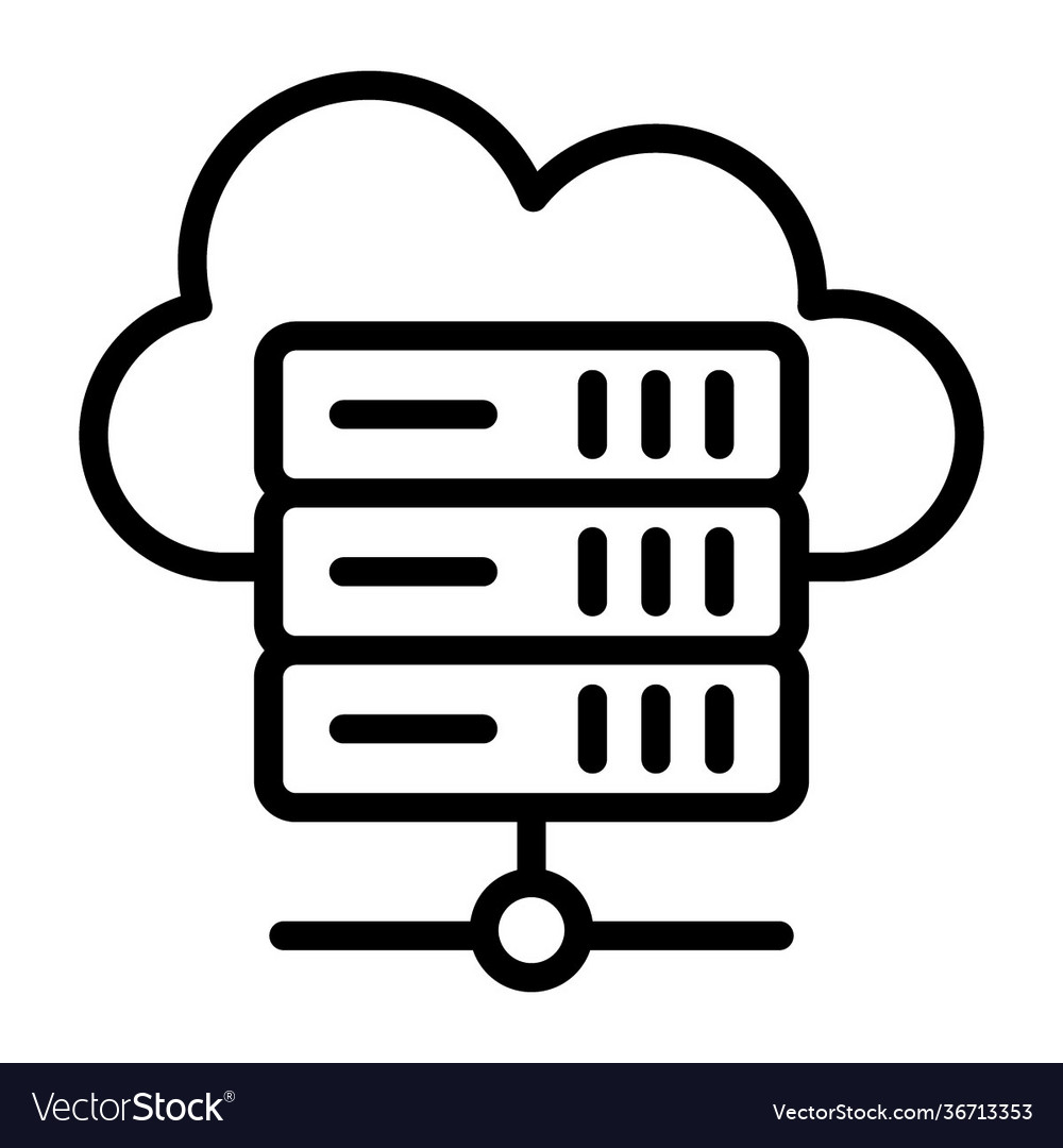 Cloud server Royalty Free Vector Image - VectorStock