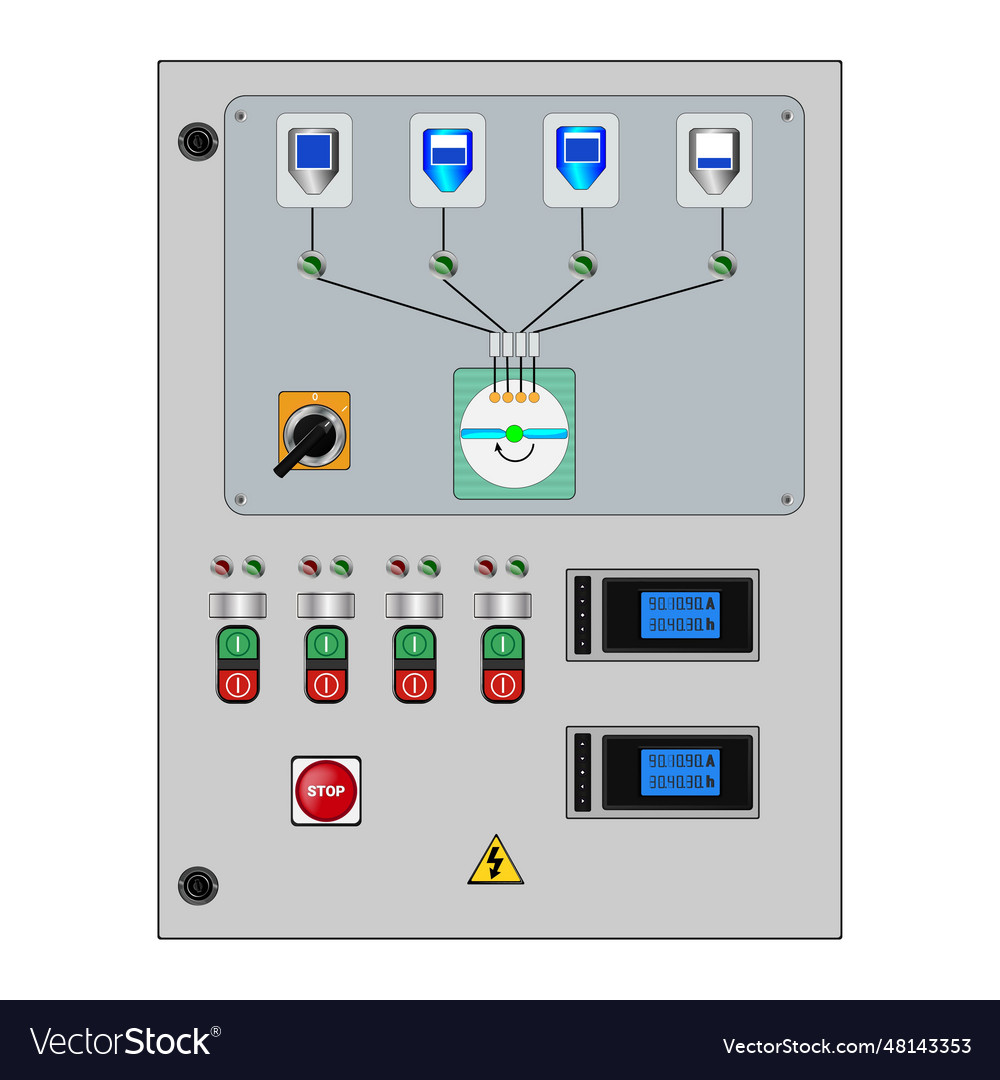 Control panel production Royalty Free Vector Image