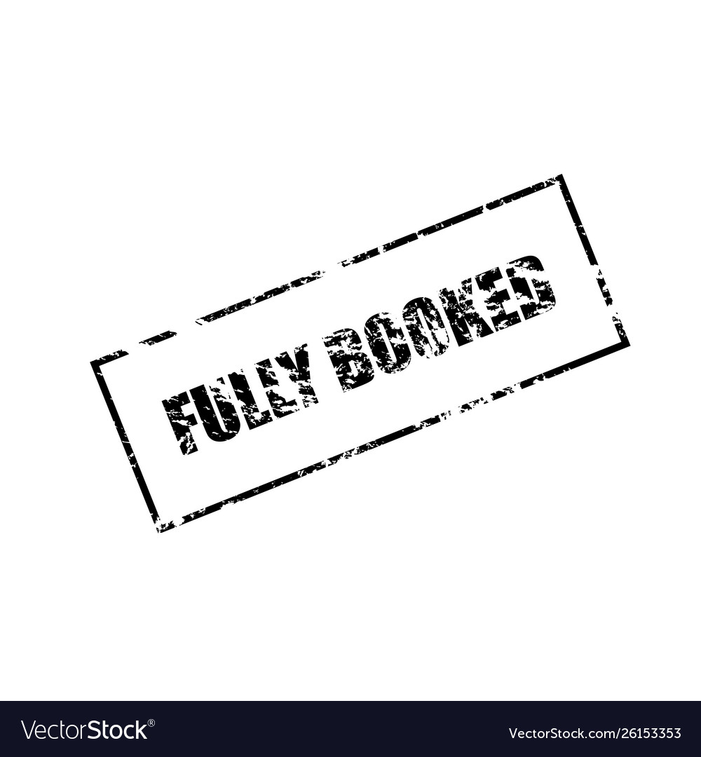 Fully booked rectangular stamp isolated on white Vector Image