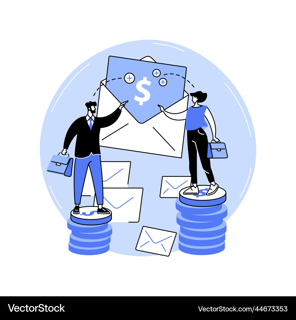 Funding rounds isolated cartoon Royalty Free Vector Image