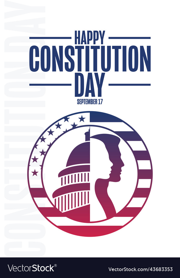 Happy constitution day and citizenship Royalty Free Vector
