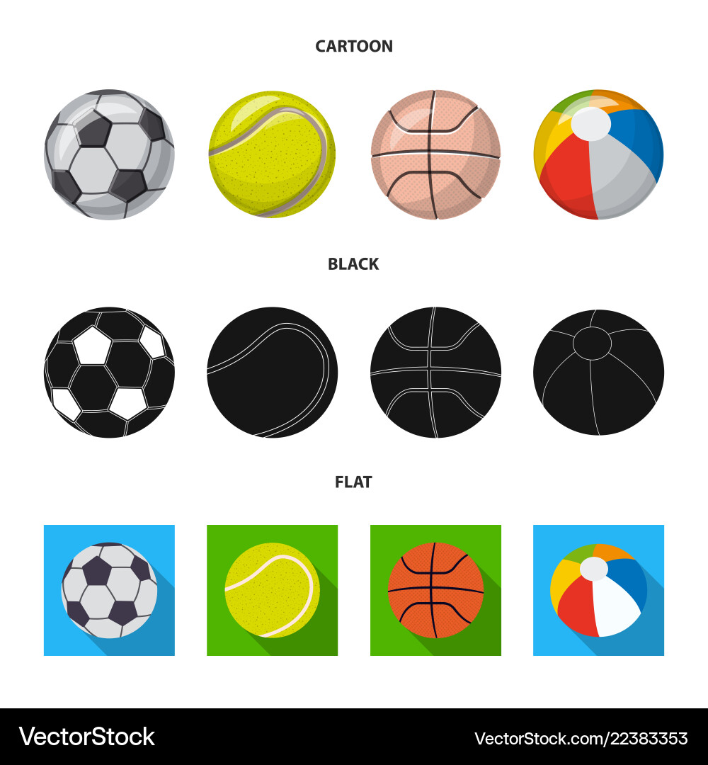 Sport and ball symbol set Royalty Free Vector Image
