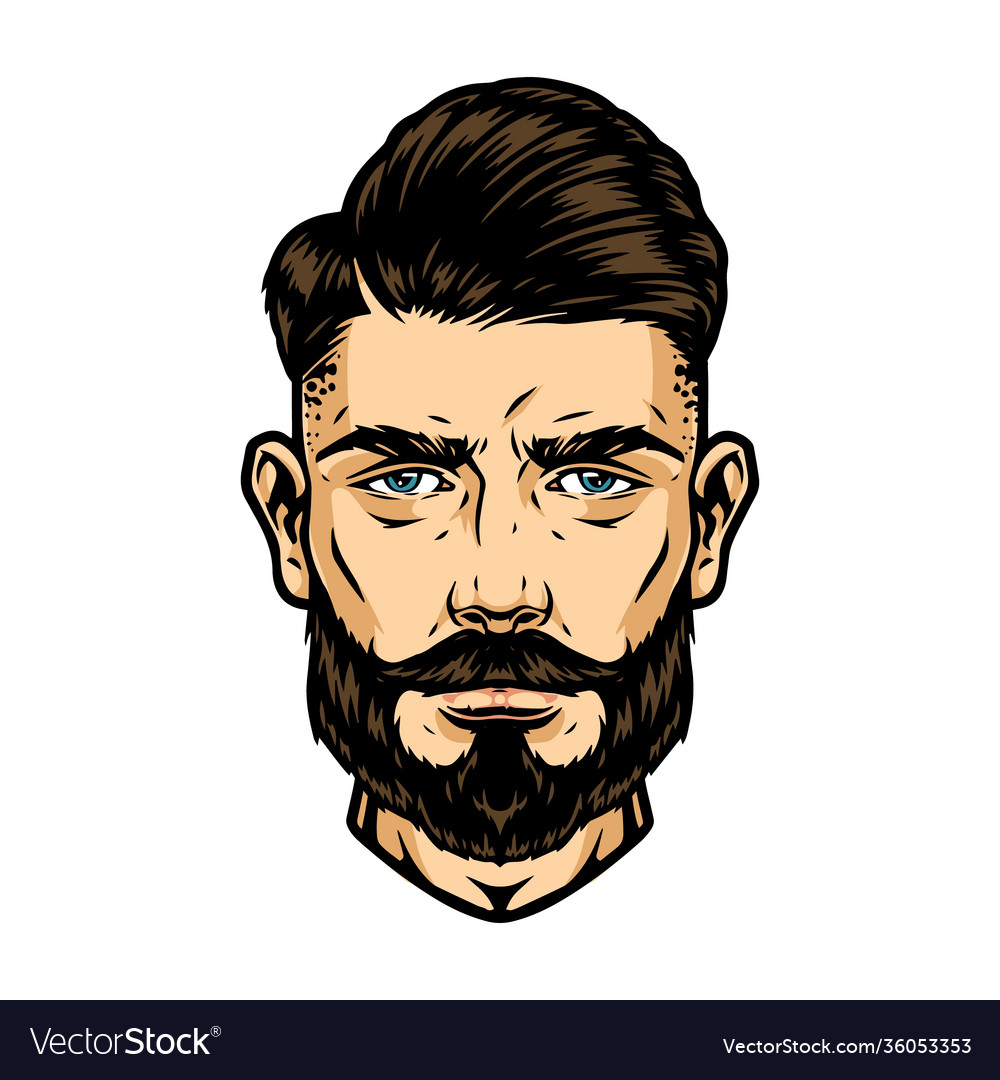 Stylish guy head Royalty Free Vector Image - VectorStock