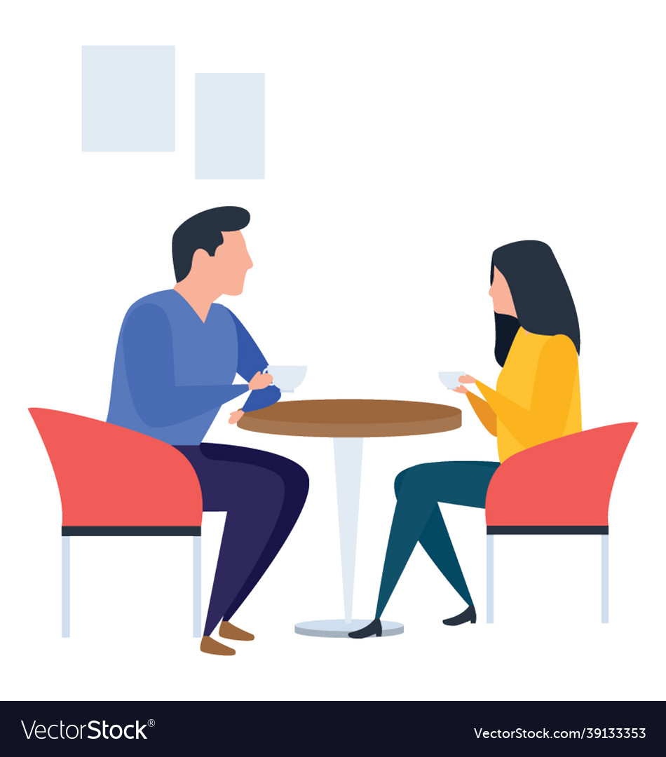 Table talk Royalty Free Vector Image - VectorStock