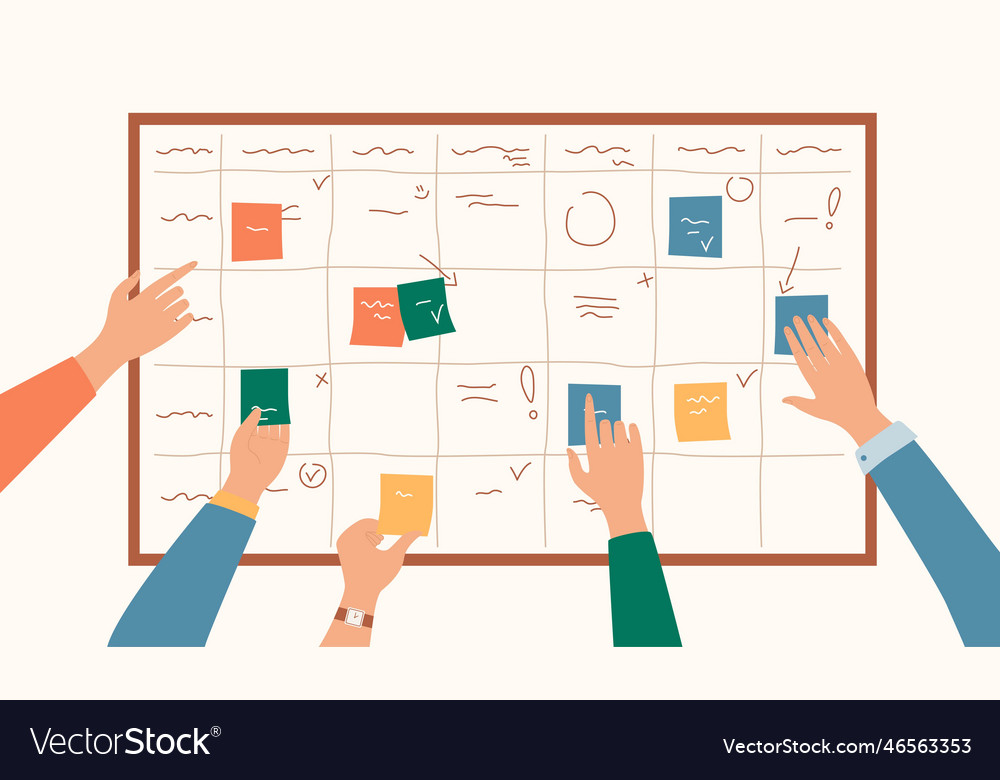 Task whiteboard concept Royalty Free Vector Image