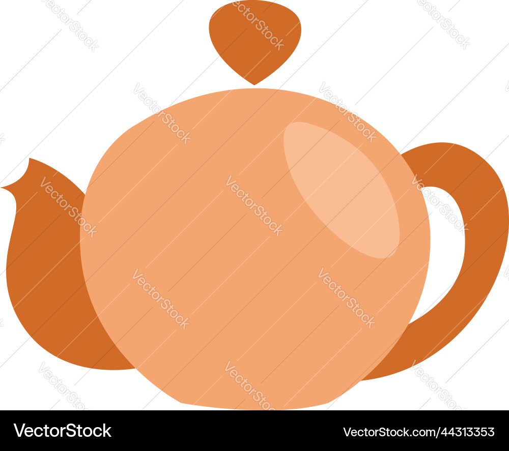 Traditional teapot on a white background Vector Image