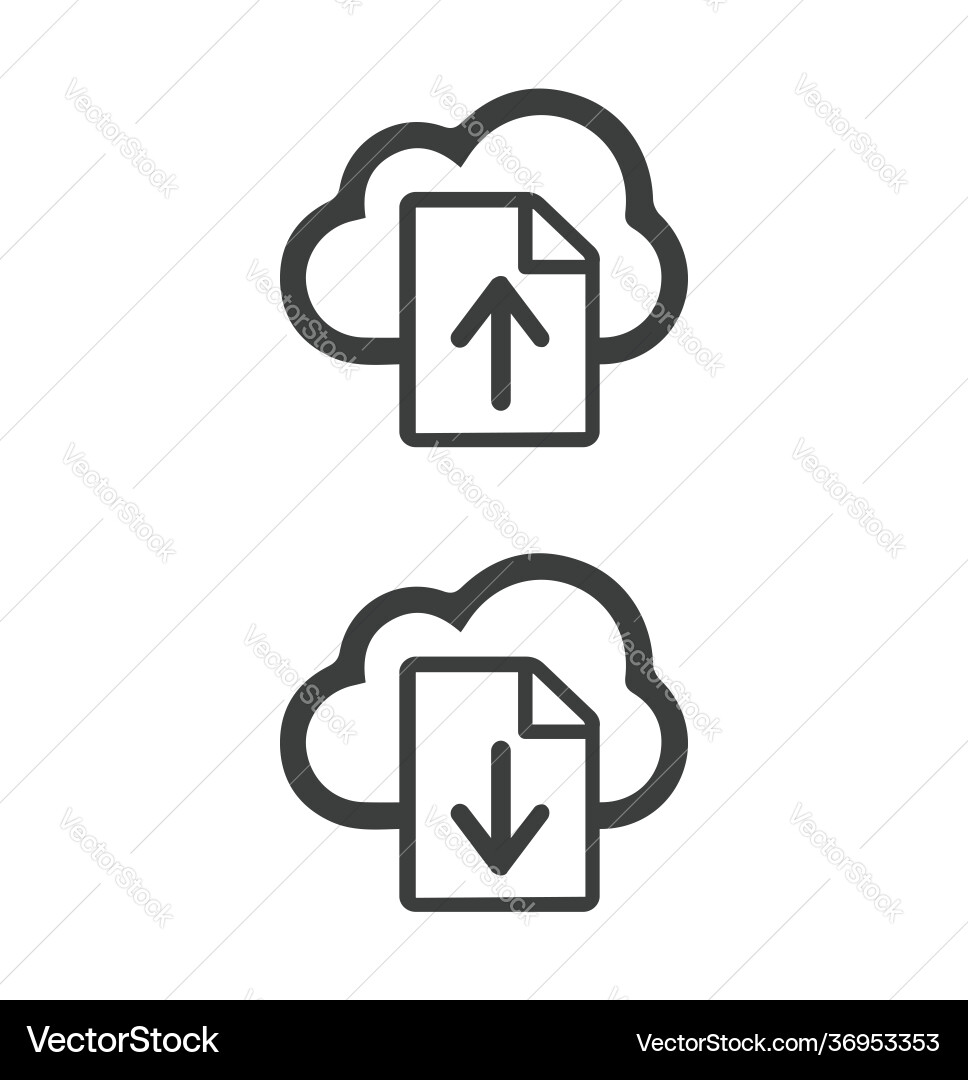 Upload and download sign icon Royalty Free Vector Image