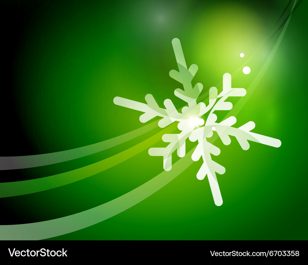 Christmas green abstract background with white Vector Image