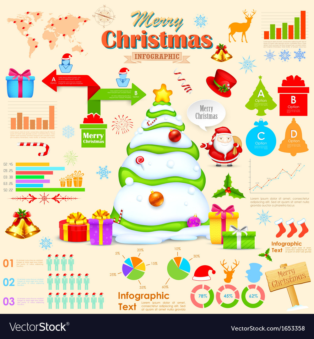 Christmas infographic Royalty Free Vector Image