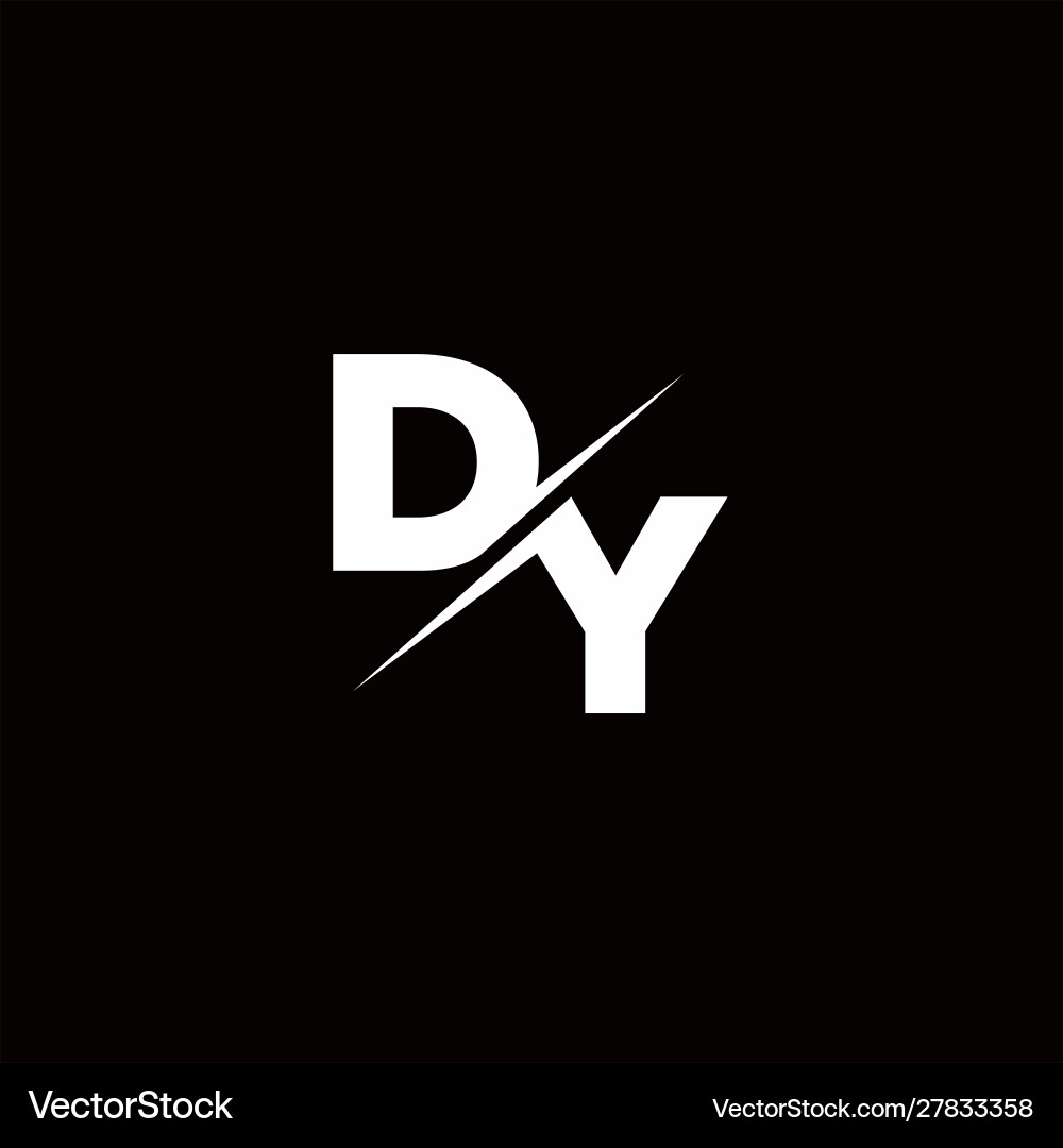 Dy logo letter monogram slash with modern Vector Image