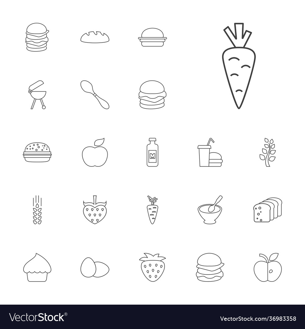 Nutrition icons Royalty Free Vector Image - VectorStock