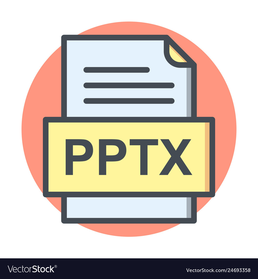 Pptx file document icon Royalty Free Vector Image