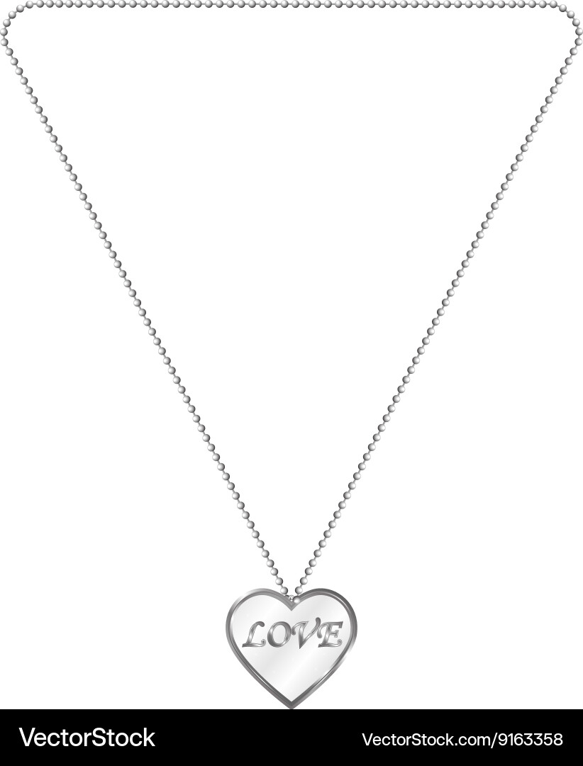 Silver jewelry in the form Royalty Free Vector Image