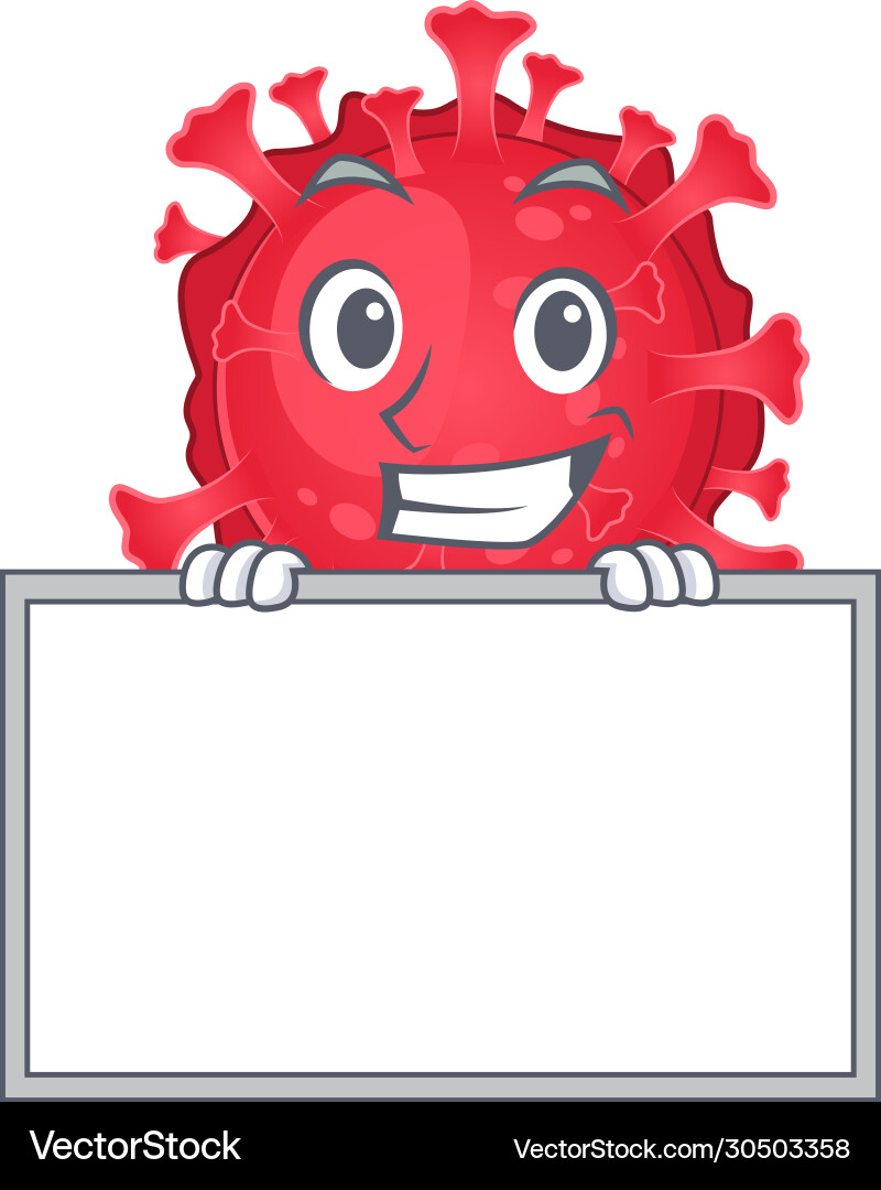Smiley coronavirus substance cartoon character Vector Image