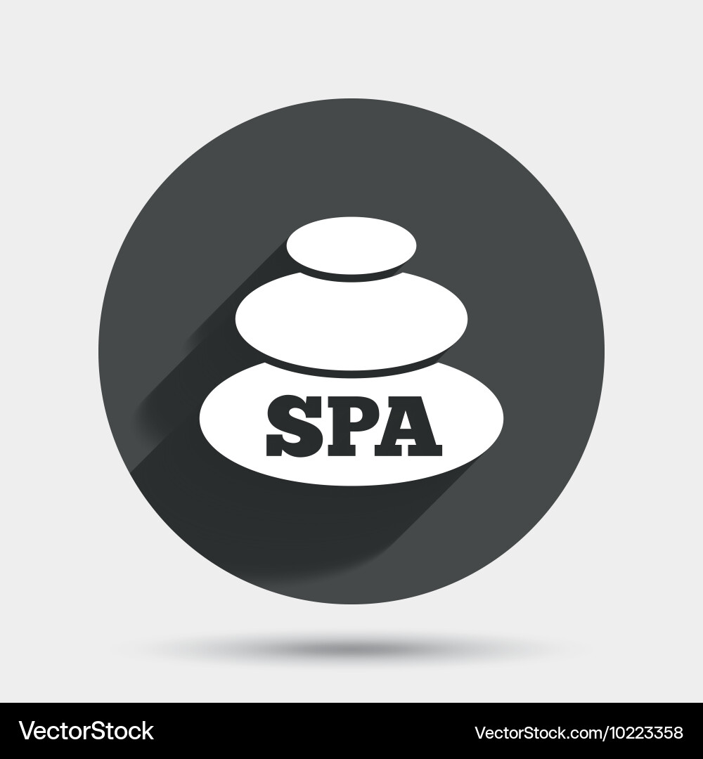 Spa sign icon stones symbol Royalty Free Vector Image