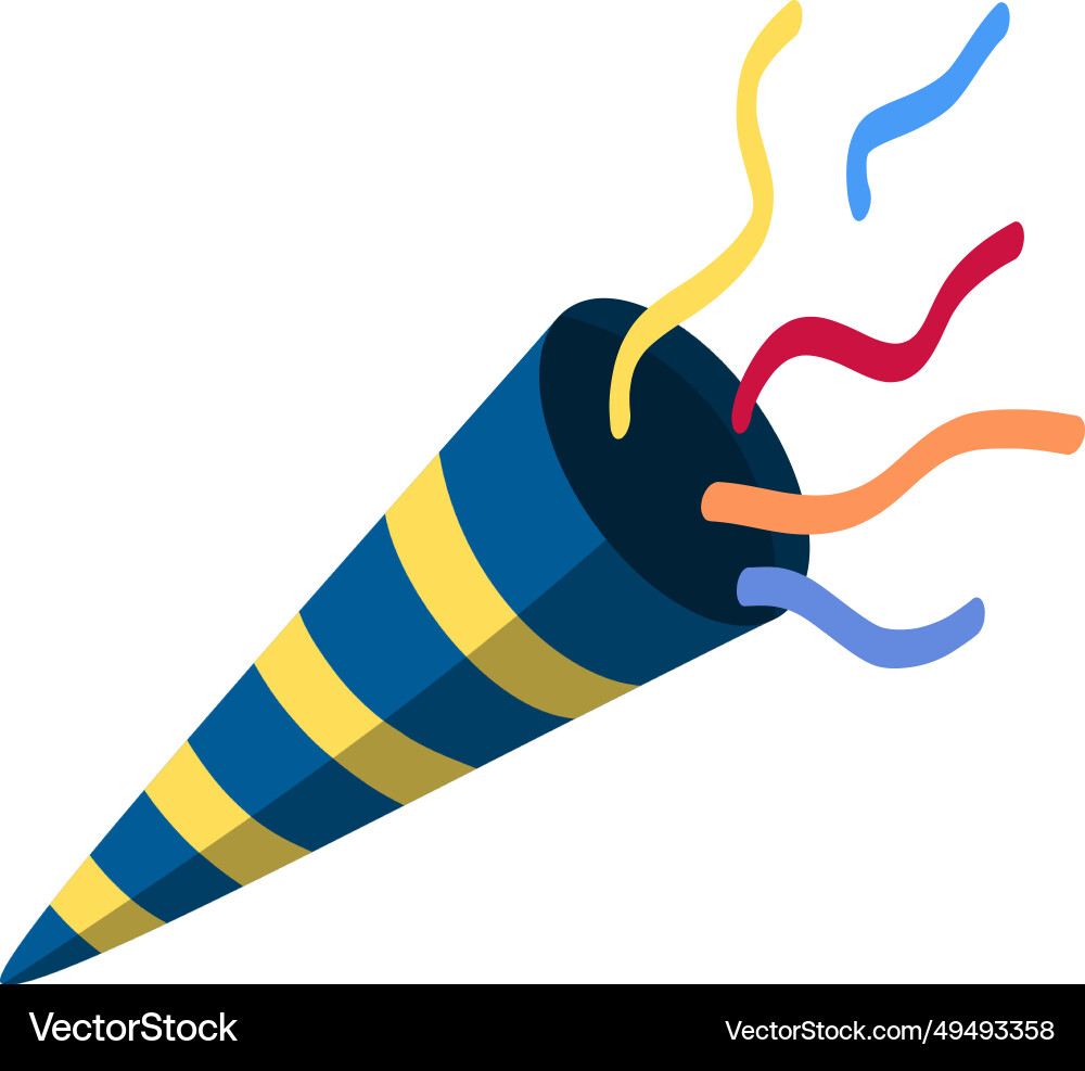 Trumpet confetti icon Royalty Free Vector Image