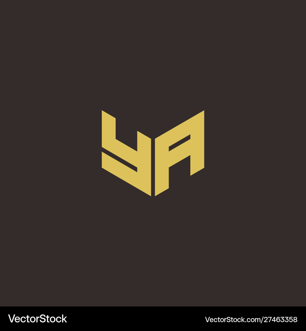Ya logo letter initial designs template Royalty Free Vector